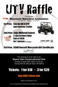 2020 UTV Raffle Poster - Wisconsin Waterfowl Association