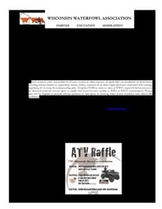 WWA 2021 ATV Raffle Official Rules - Wisconsin Waterfowl Association