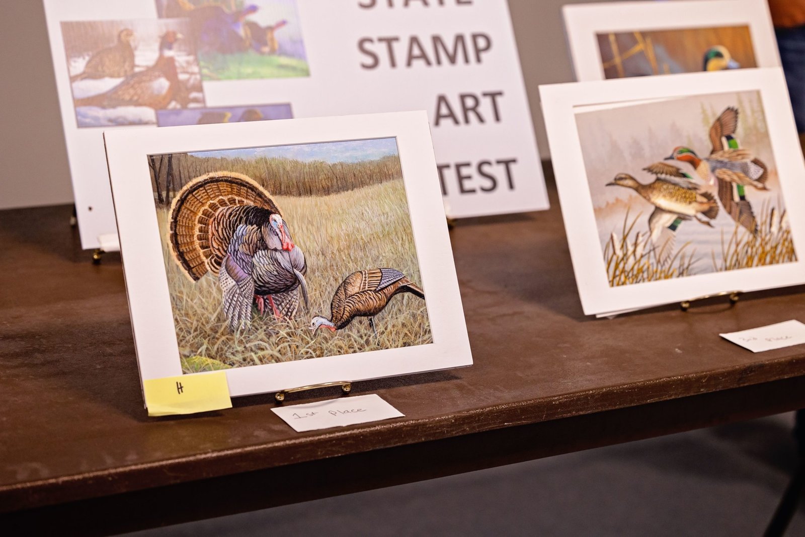State waterfowl, Turkey, and trout stamp judging at the inaugural EXPO ...
