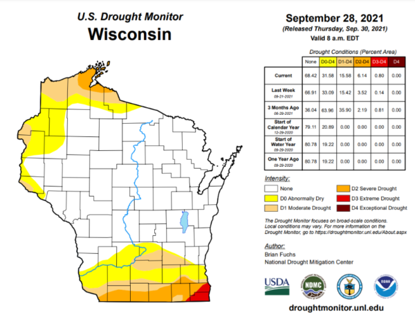Wisconsin Drought Conditions: 2021 vs 2022 - Wisconsin Waterfowl ...