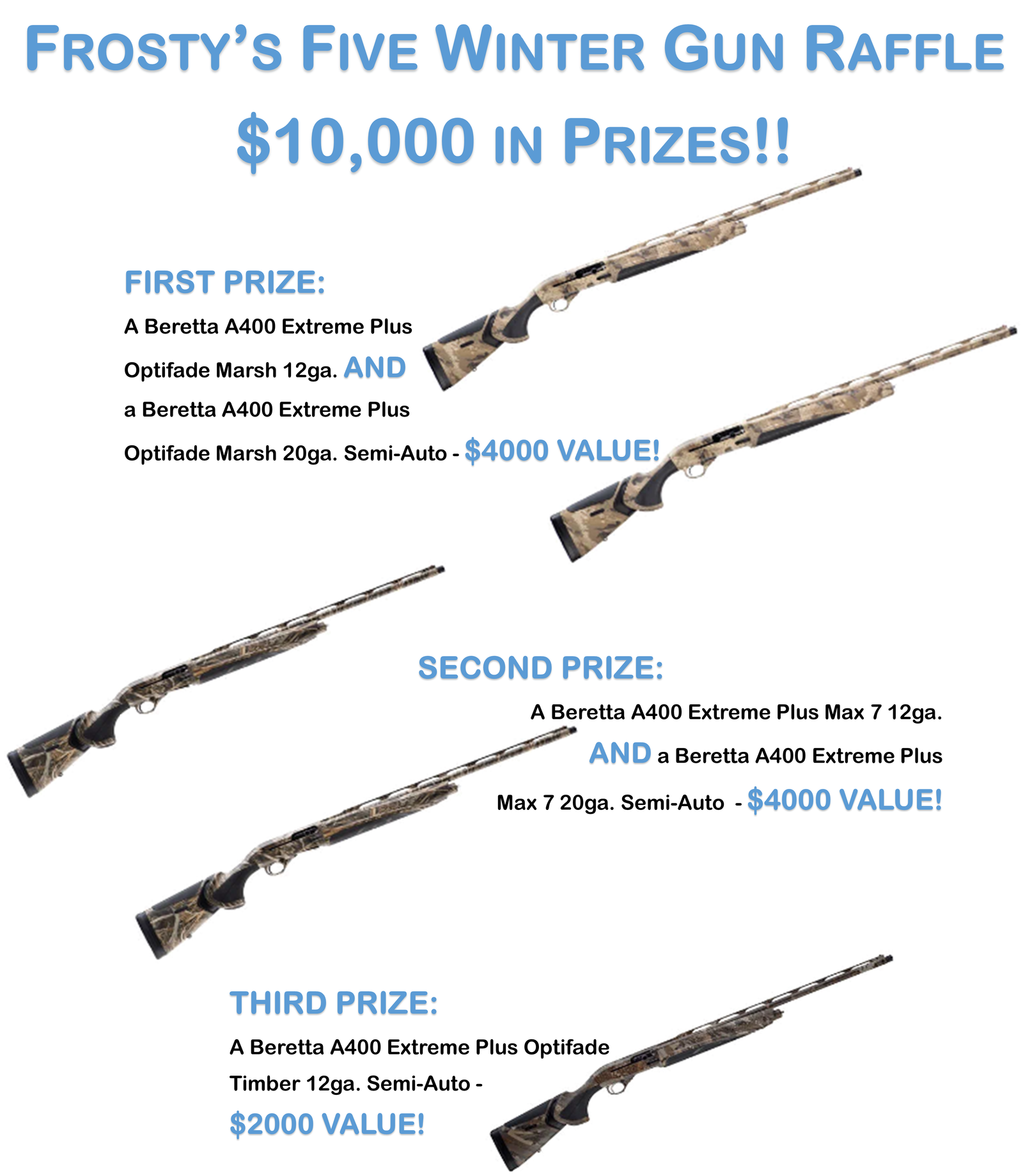 Frosty's Five All A400 Gun Raffle Archives - Wisconsin Waterfowl ...